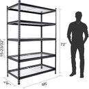 WORKPRO 5-Tier Metal Shelving Unit, Heavy Duty Adjustable Storage Rack