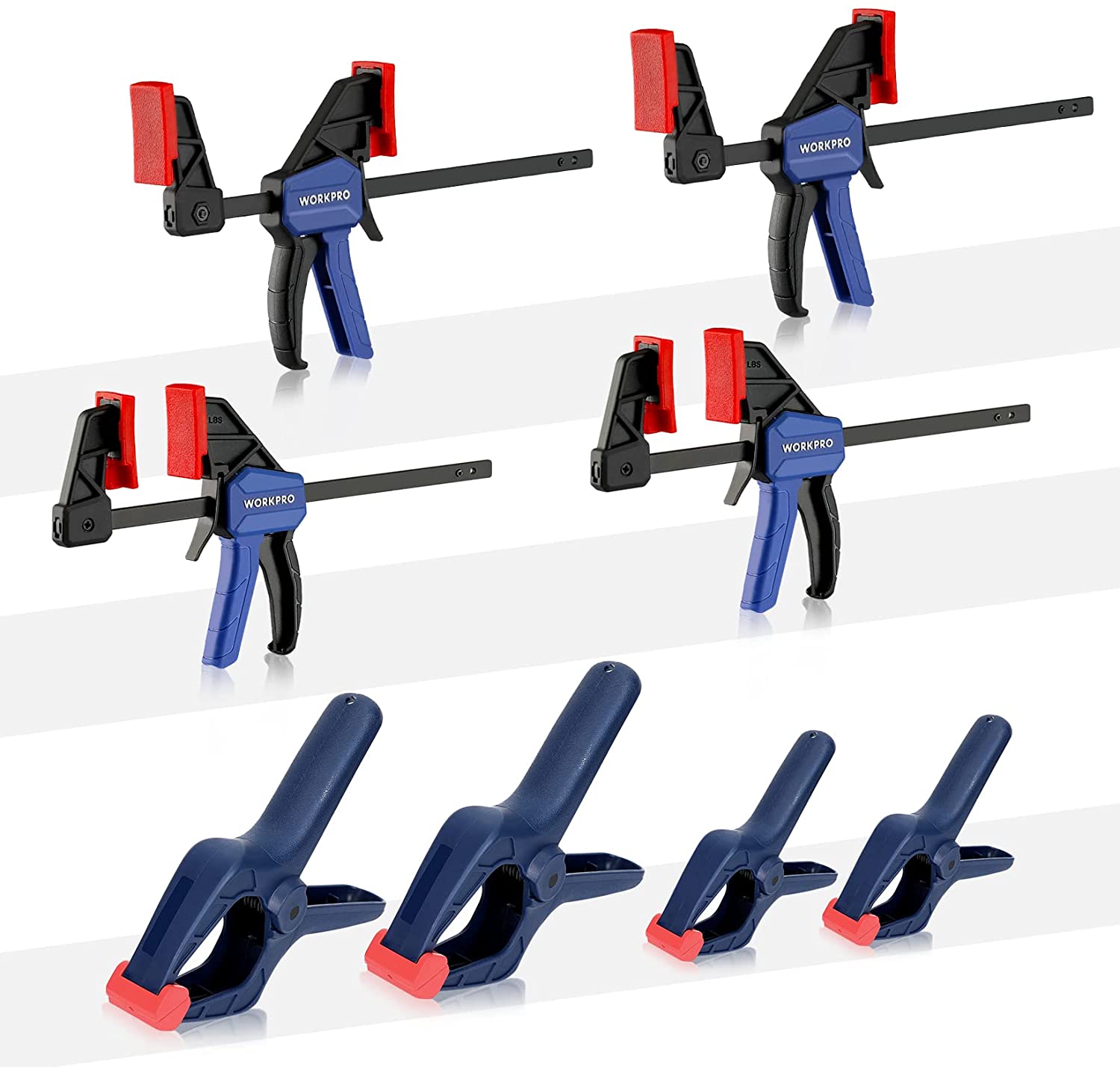 WORKPRO 8 Pcs Clamp Set for Woodworking